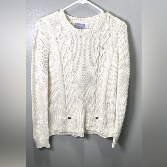 Laura Scott | Sweaters | Laura Scott Womens Vintage Ivory Knit Sweater ...